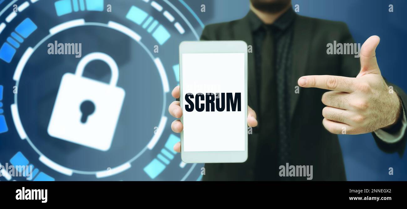 Writing Displaying Text Scrum Word Written On Handwriting As Distinct From Print Written