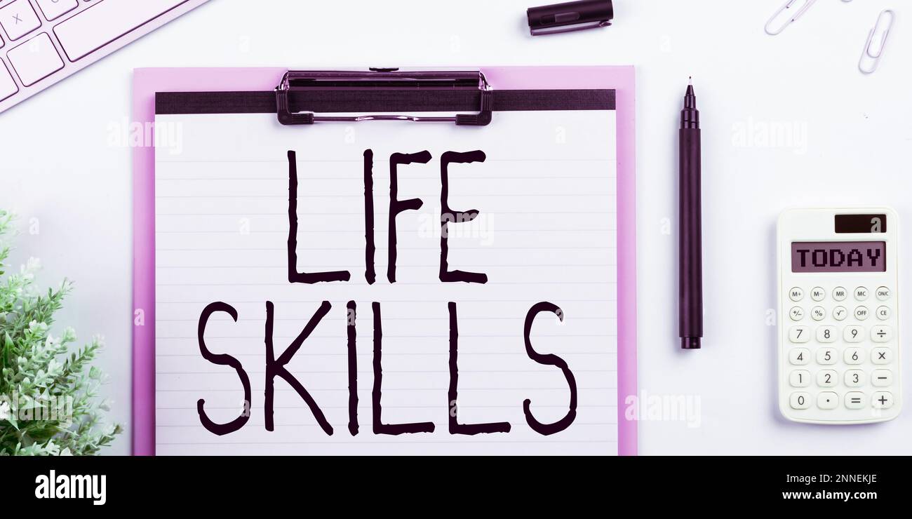 Hand writing sign Life Skills. Business approach that is necessary or ...