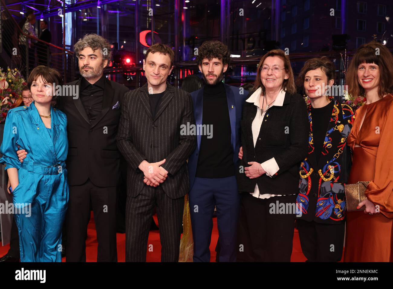 Berlin, Germany. 25th Feb, 2023. Giacomo Abbruzzese (2nd from right ...