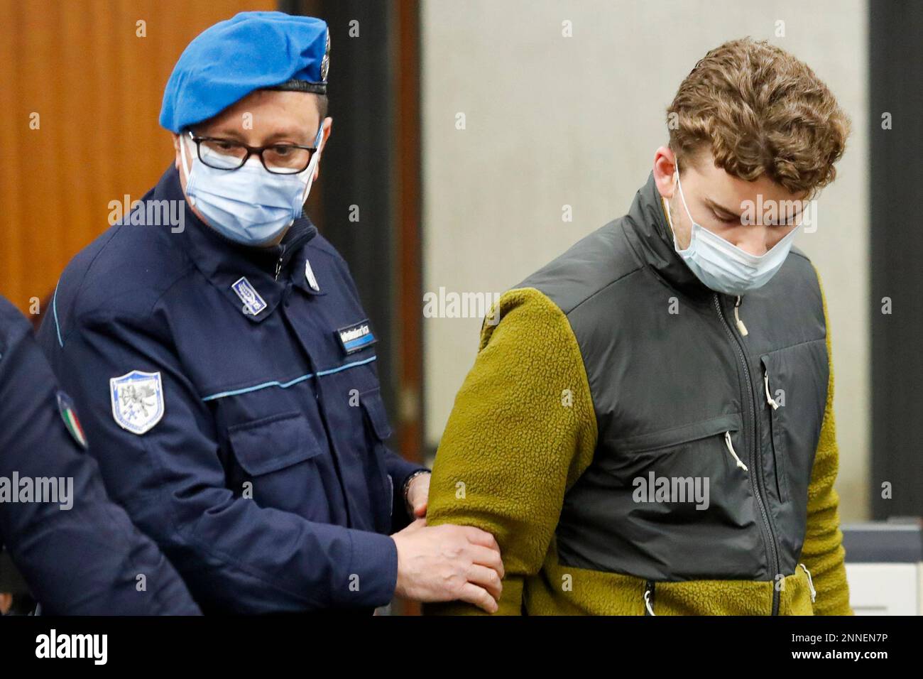 Gabriel Natale-Hjorth, from the United States, is escorted as he ...