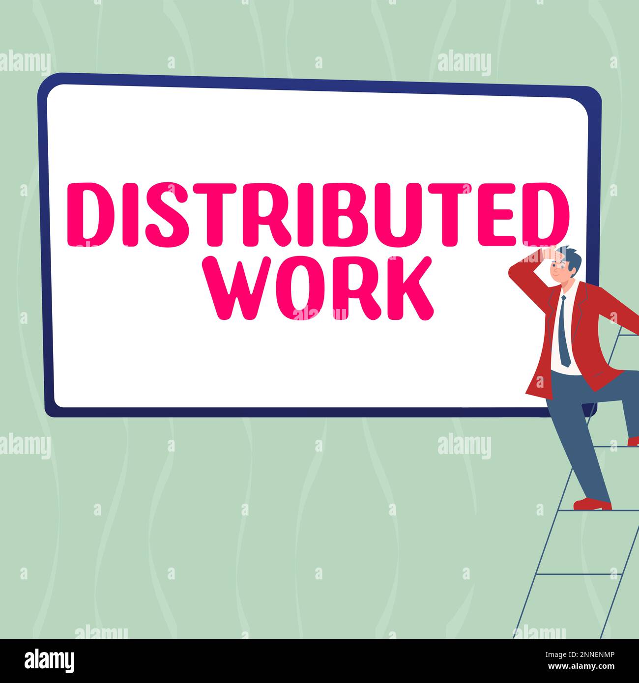 Conceptual display Distributed Work. Word for practiced by enterprises using network facilities ...