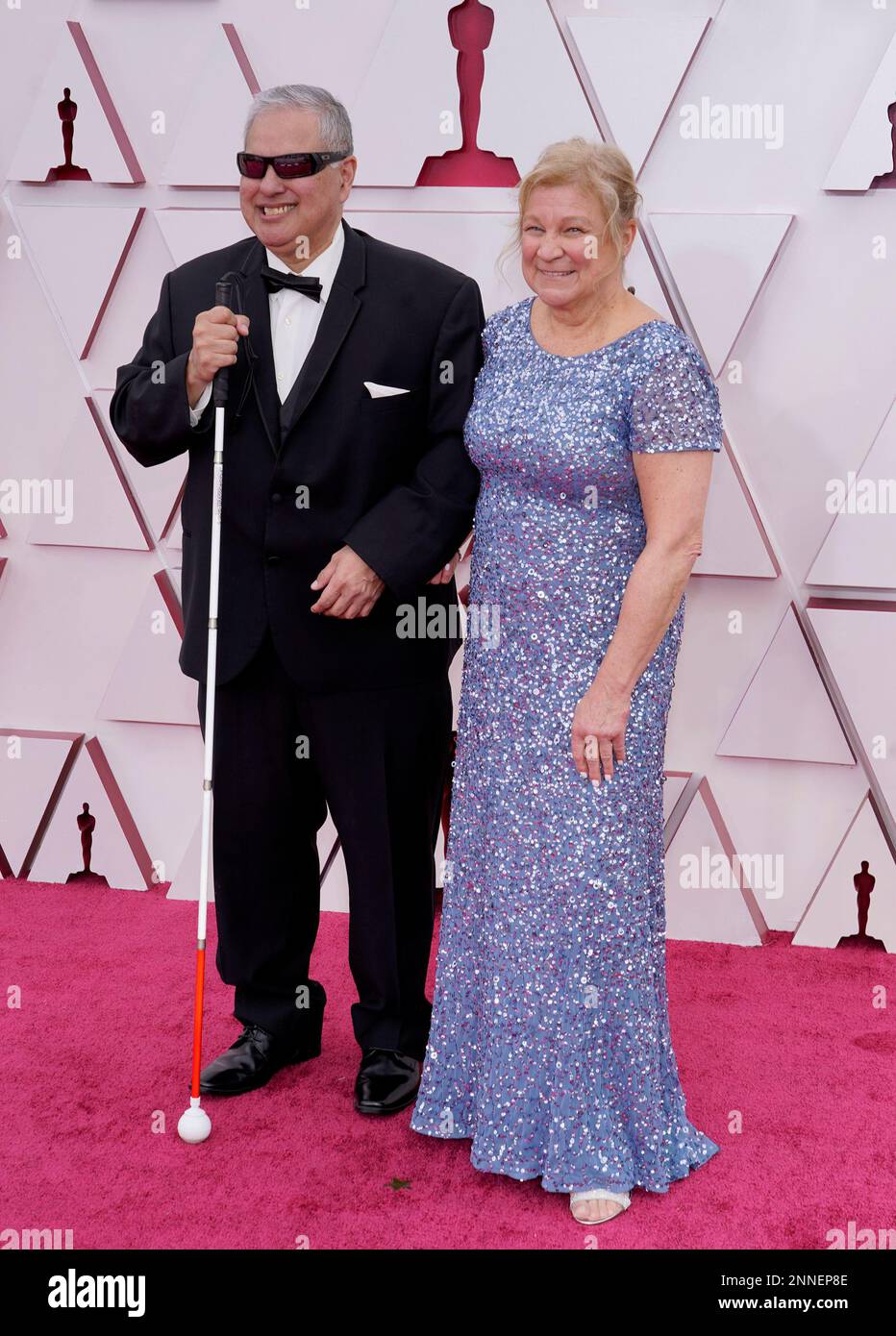 Robert Tarango, left, and Susan Ruzenski arrive at the Oscars on Sunday ...