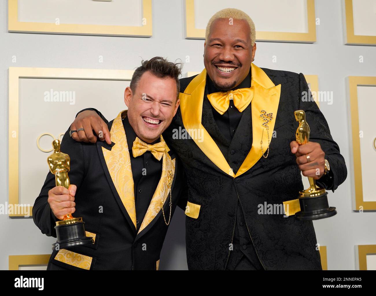Martin Desmond Roe, left, and Travon Free pose with award for best live ...