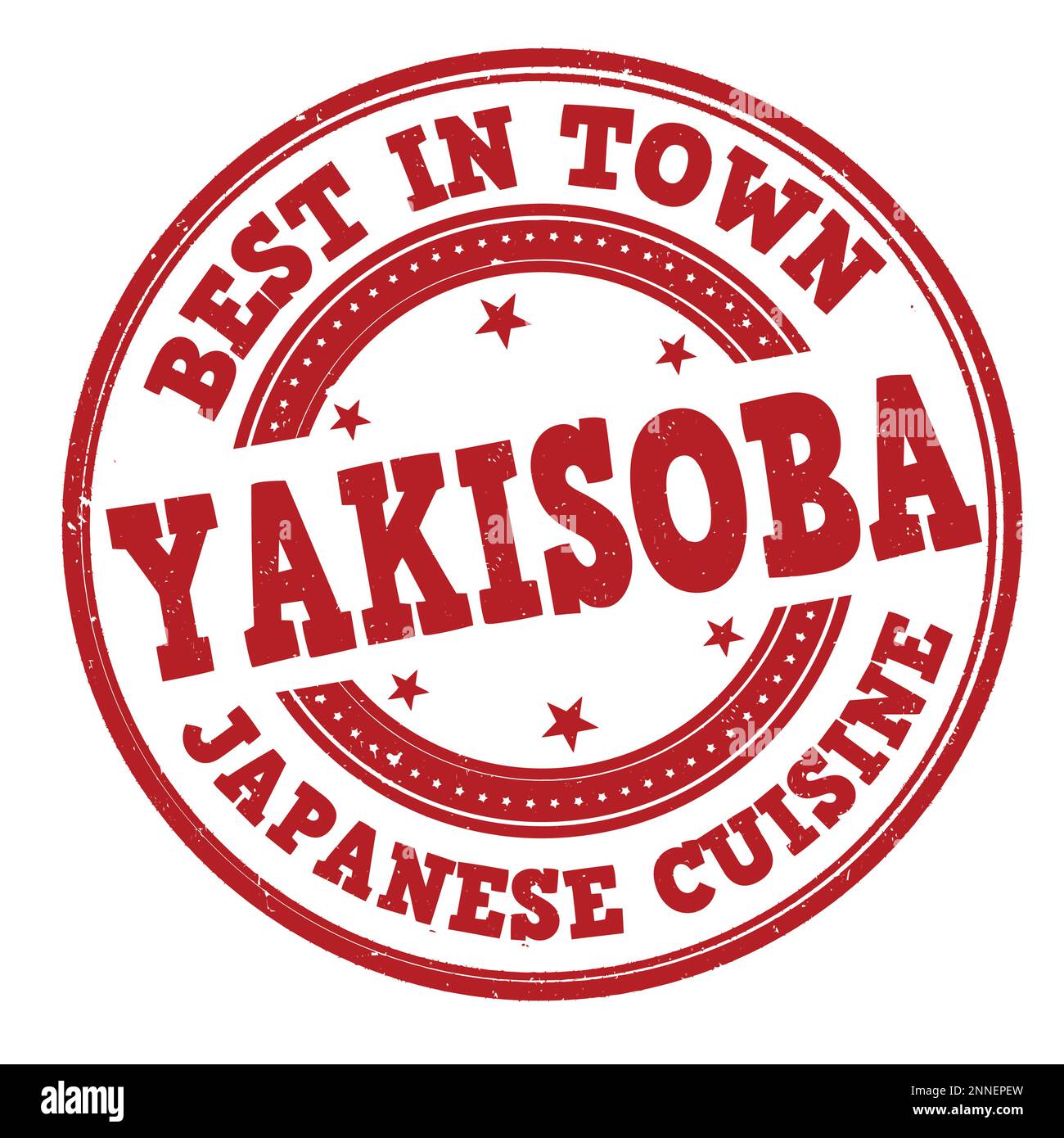 Yakisoba grunge rubber stamp on white background, vector illustration ...