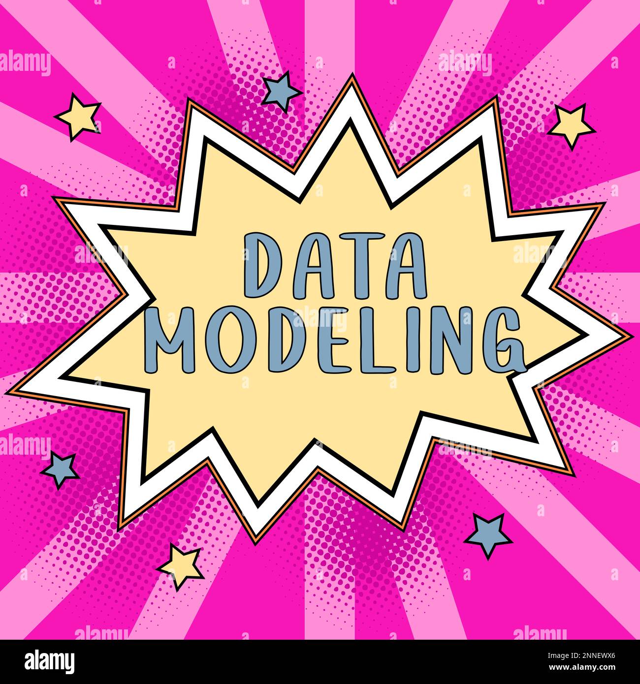 Text Caption Presenting Data Modeling Word For Process Of Transferring Data Between Data