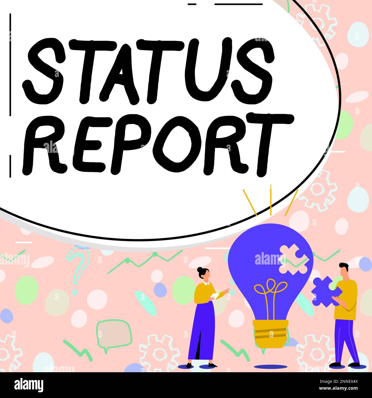 Inspiration showing sign Status Report. Word for Update Summary of ...