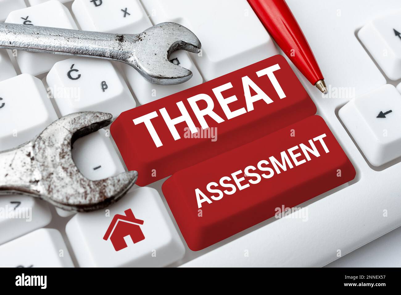 Conceptual caption Threat Assessment. Word Written on determining the ...