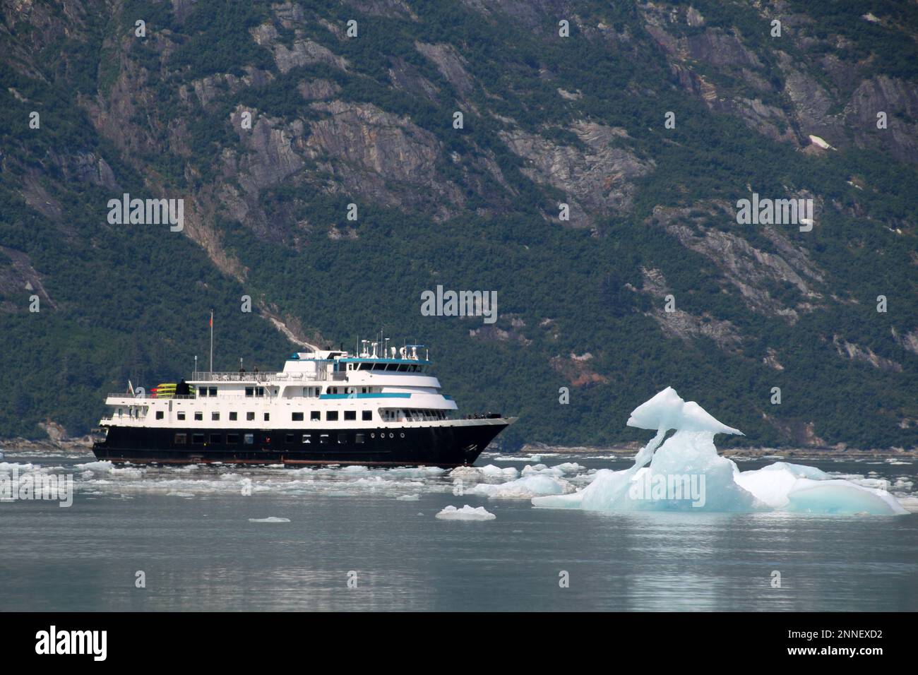 Passenger ship in the Stephens Passage Alaska, United States Stock ...