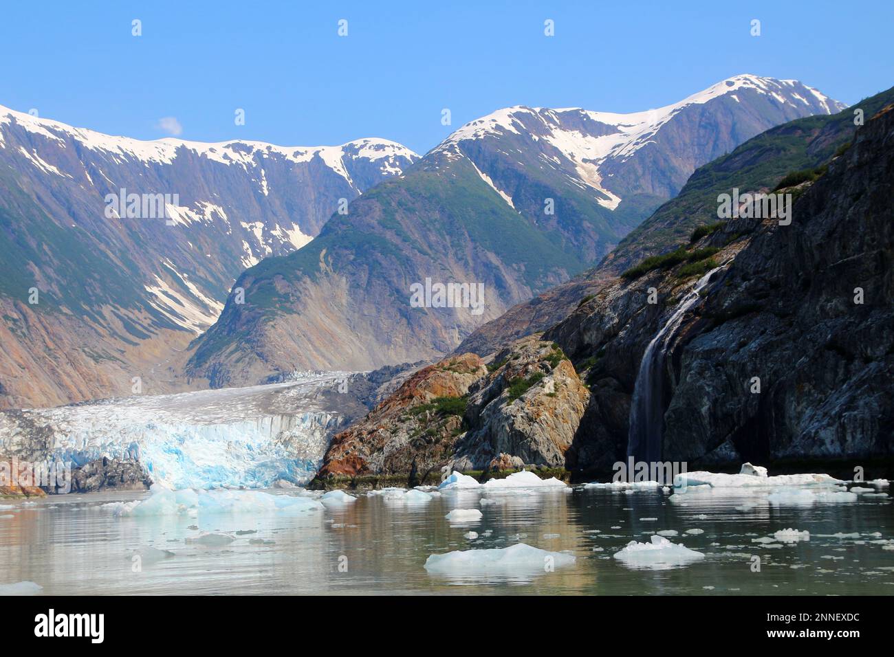 Glacier in Tracy Arm Fjord in the Boundary Ranges of Alaska, USA Stock ...