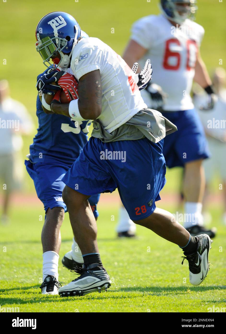 03 August 2009: New York Giants running back Danny Ware (28) during the ...