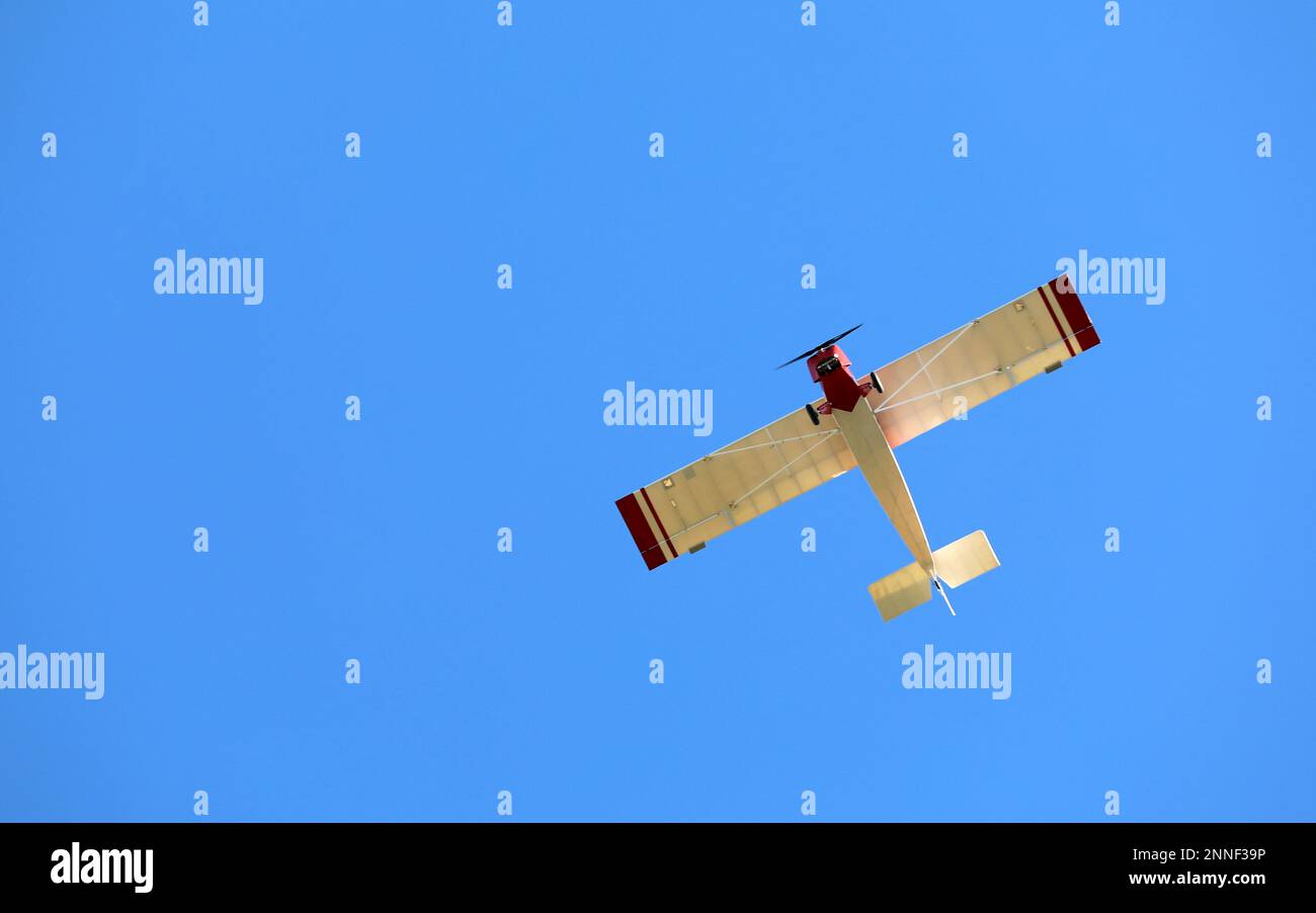 Airplane flyer in the sky Stock Photo - Alamy
