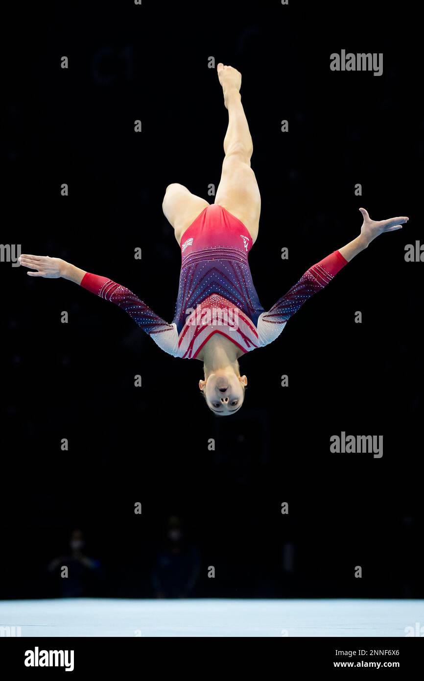 Britain's Jessica Gadirova performs on the floor exercise during the ...