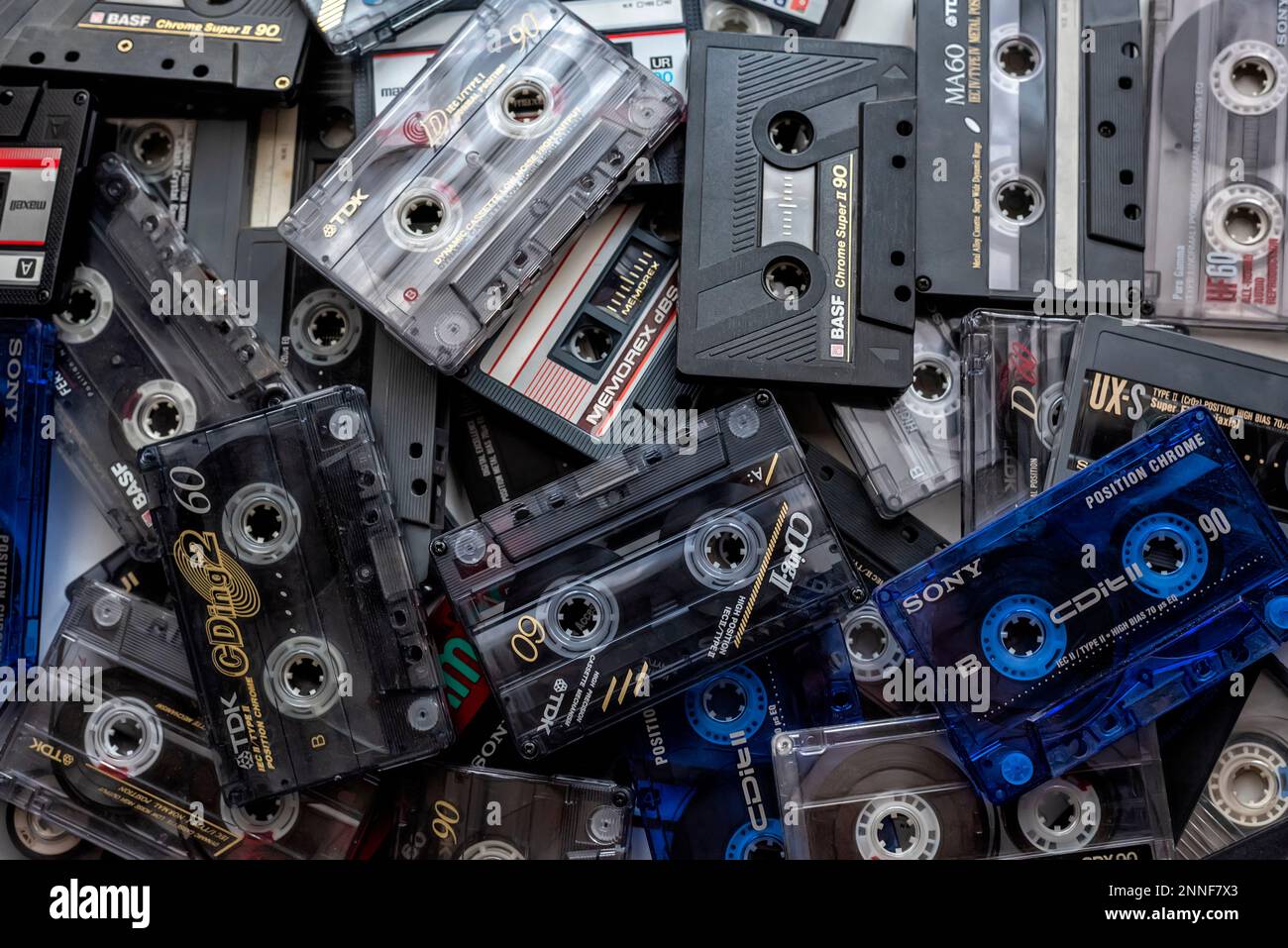 Barcelona, Spain - February 03, 2022: Cassette tapes of different ...