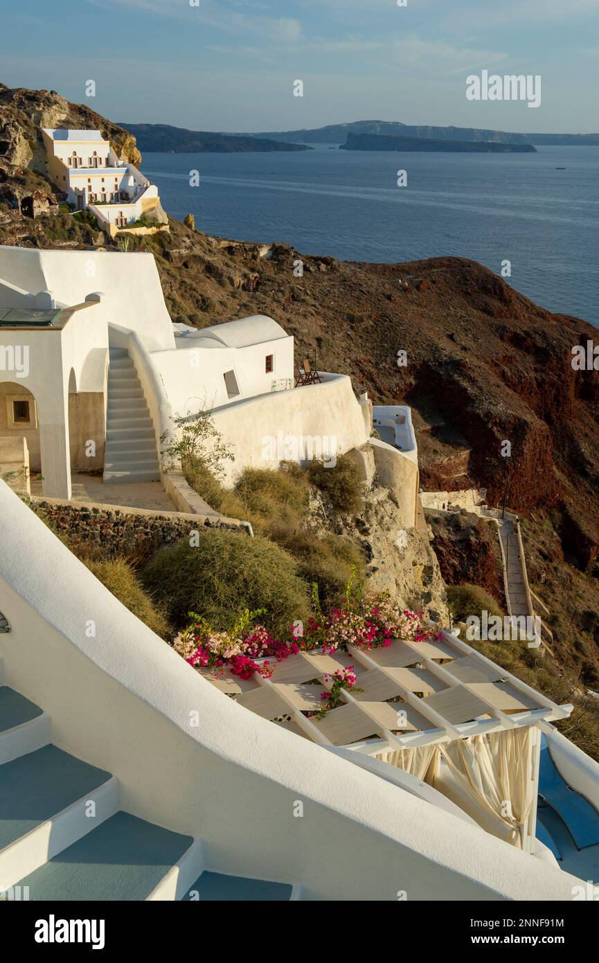 Europe, Greece, Santorini, Oia. View of homes in Oia, Santorini Stock ...