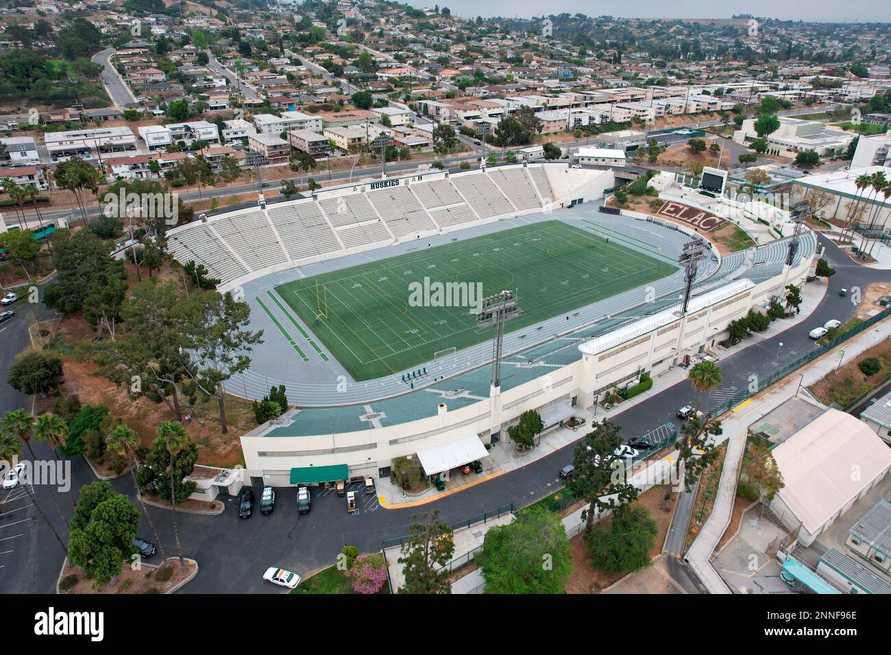 An aerial view of Weingart Stadium (formerly ELAC Stadium) on the ...