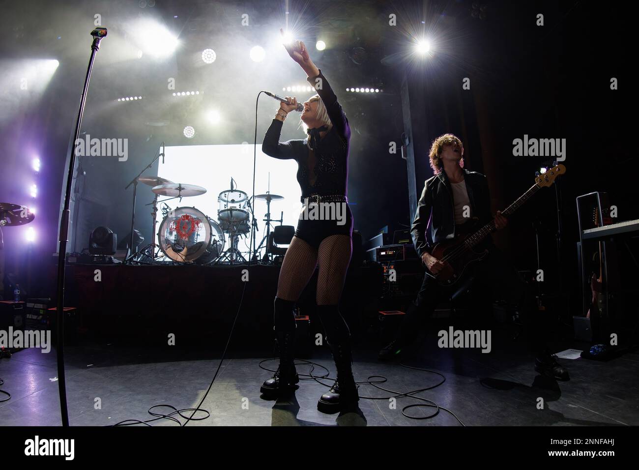 BARCELONA - FEB 15: Yonaka (band) on stage at Apolo stage on February ...