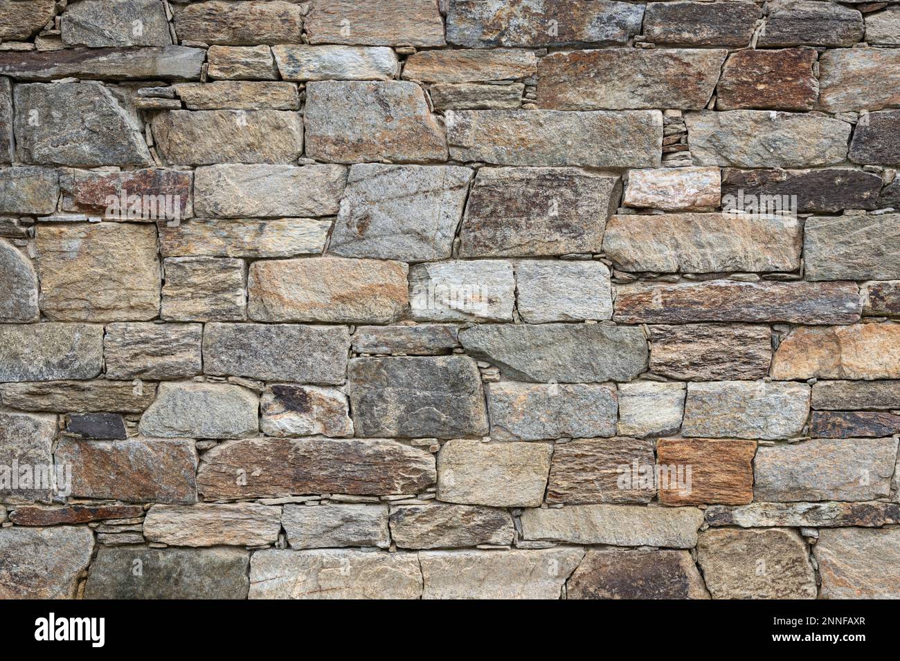 Dry masonry Stone wall background texture. Full frame Stock Photo - Alamy