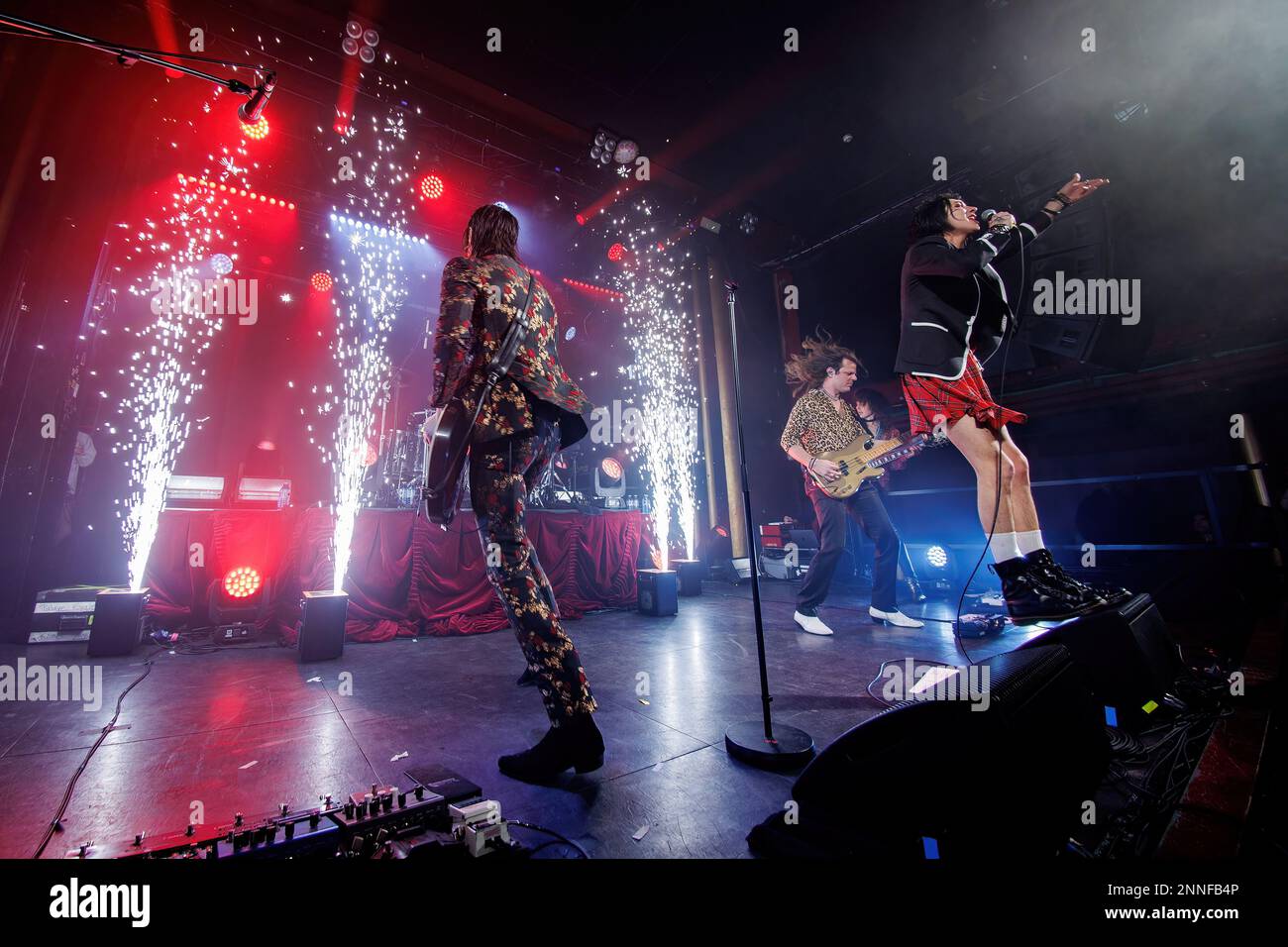 BARCELONA - FEB 15: Palaye Royale (band) on stage at Apolo stage on ...