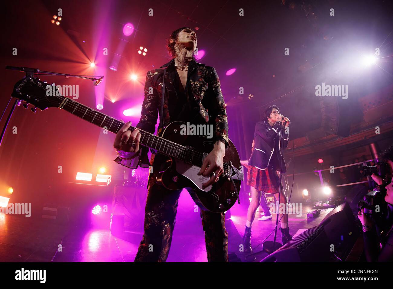 BARCELONA - FEB 15: Palaye Royale (band) on stage at Apolo stage on ...