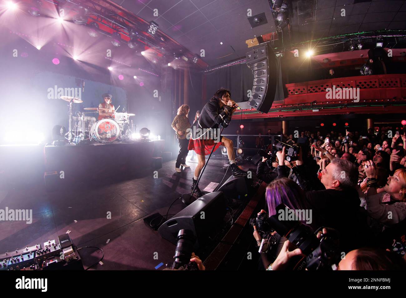 BARCELONA - FEB 15: Palaye Royale (band) on stage at Apolo stage on ...