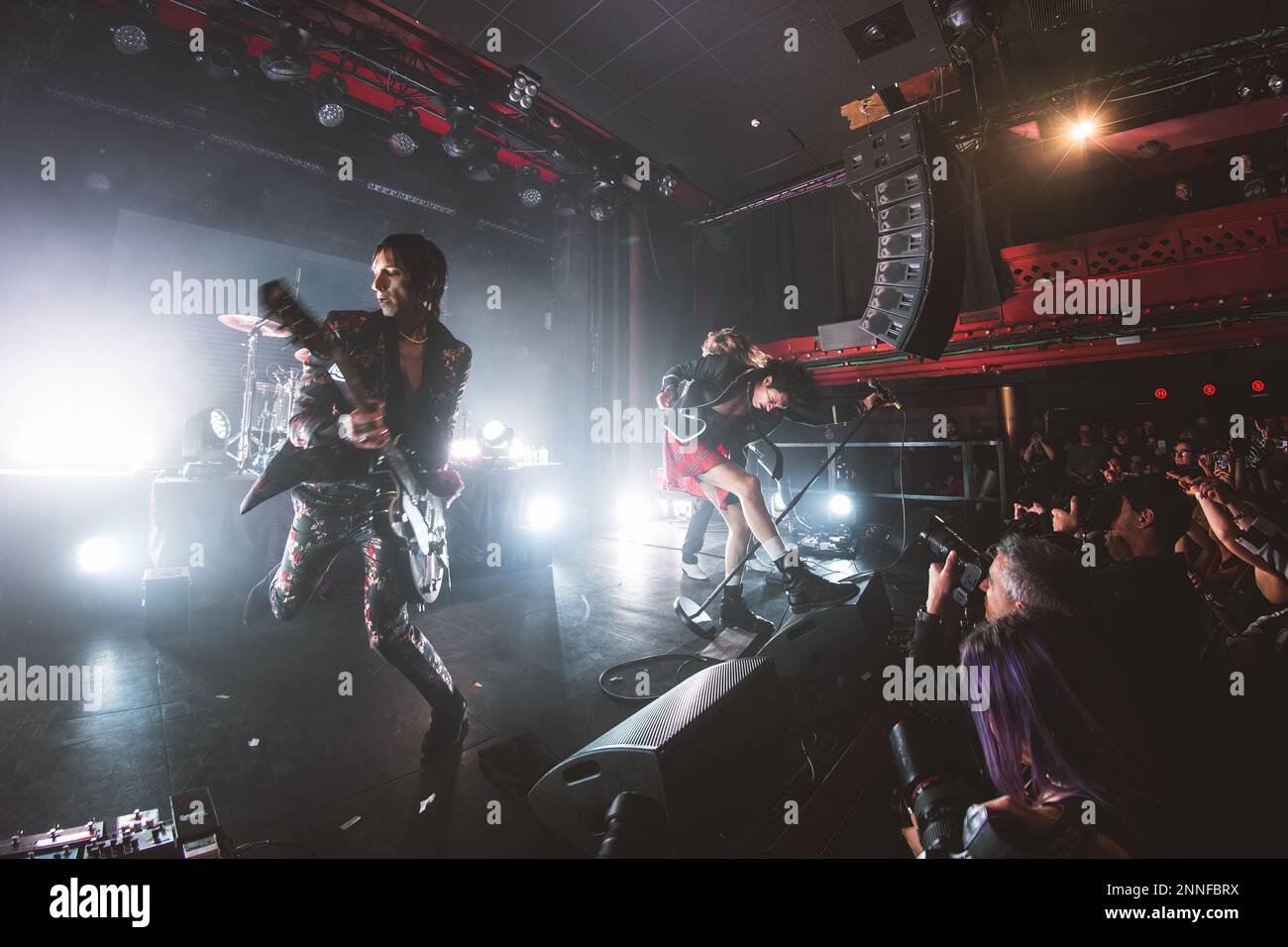 BARCELONA - FEB 15: Palaye Royale (band) on stage at Apolo stage on ...