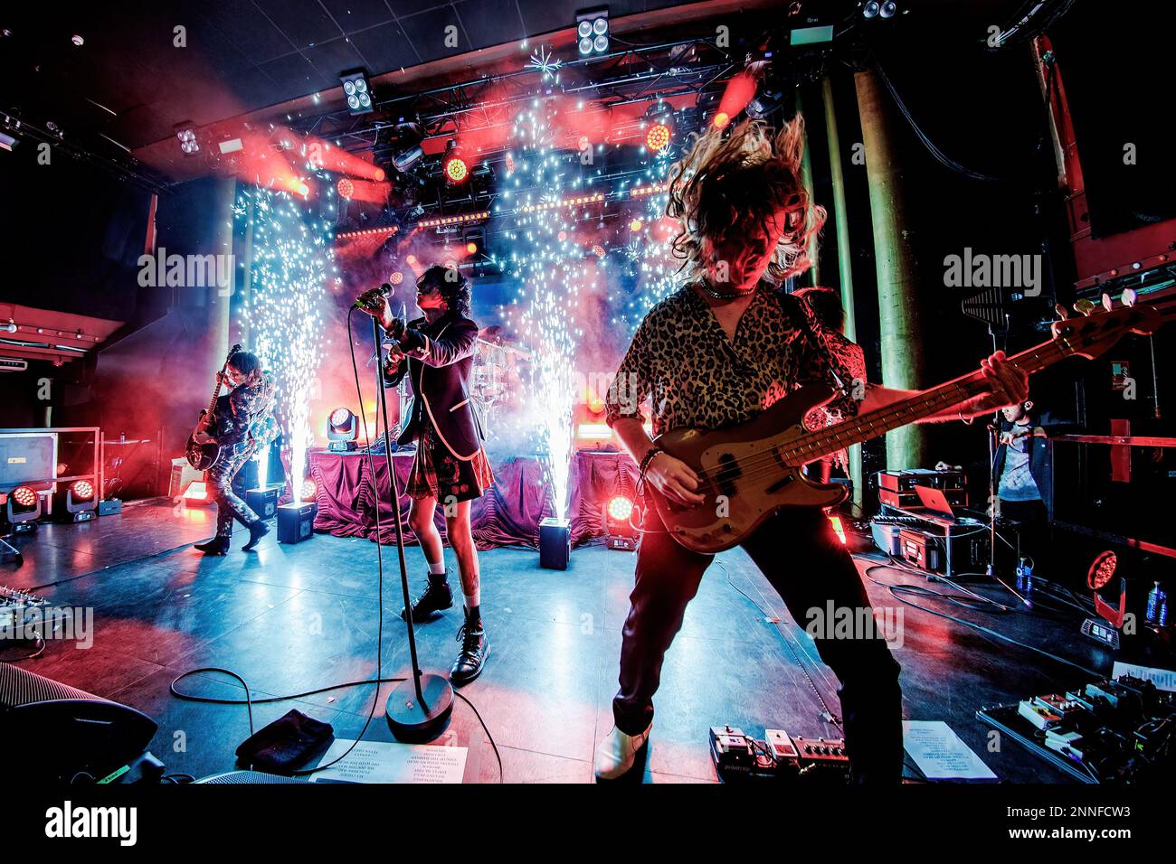 BARCELONA - FEB 15: Palaye Royale (band) on stage at Apolo stage on ...