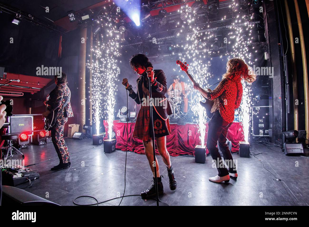 BARCELONA - FEB 15: Palaye Royale (band) on stage at Apolo stage on ...