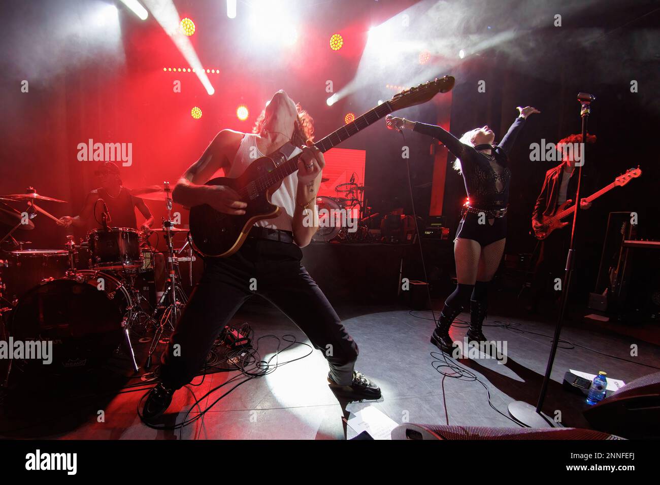 BARCELONA - FEB 15: Yonaka (band) on stage at Apolo stage on February ...