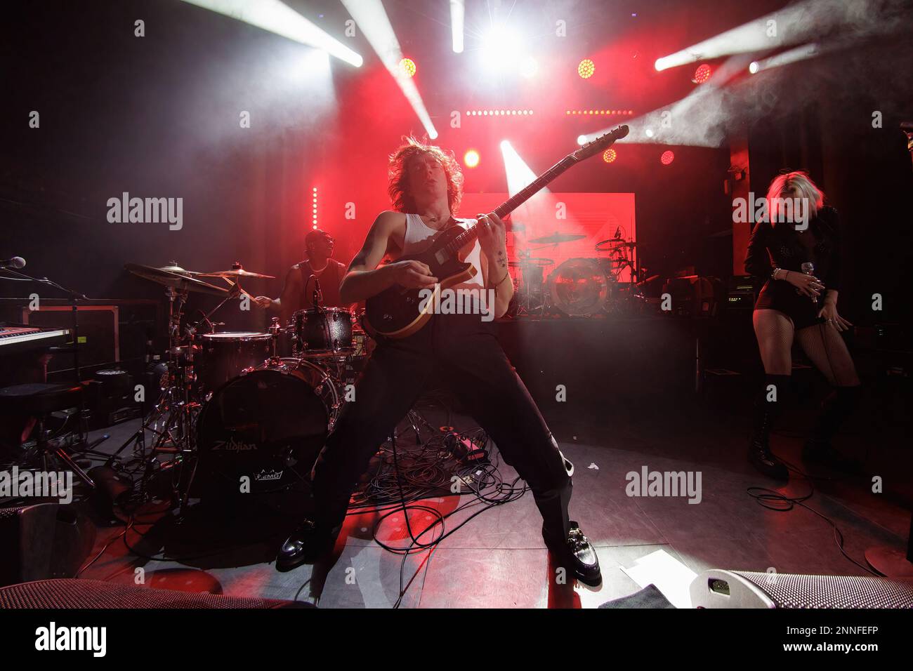 BARCELONA - FEB 15: Yonaka (band) on stage at Apolo stage on February ...