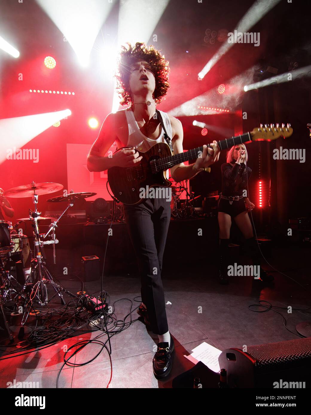 BARCELONA - FEB 15: Yonaka (band) on stage at Apolo stage on February ...