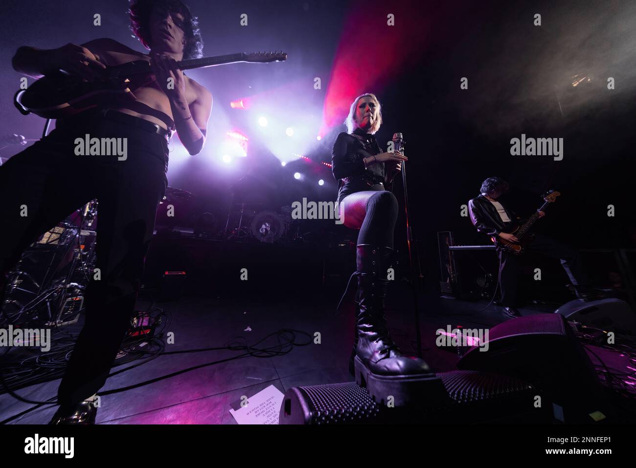 BARCELONA - FEB 15: Yonaka (band) on stage at Apolo stage on February ...