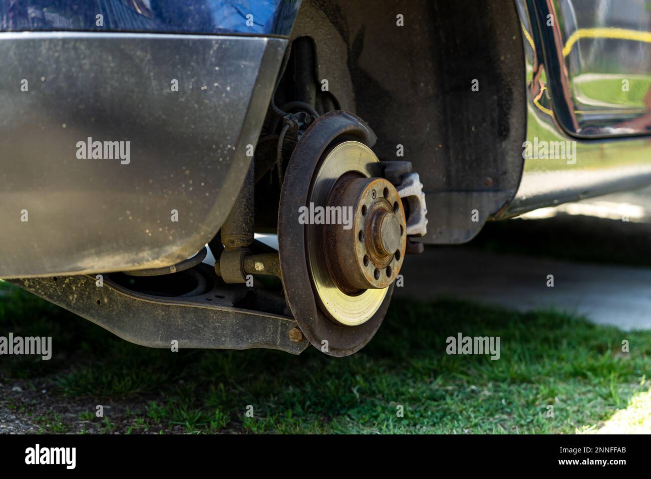 Brake system of an old car in Romania, Targoviste, 2021 Stock Photo - Alamy