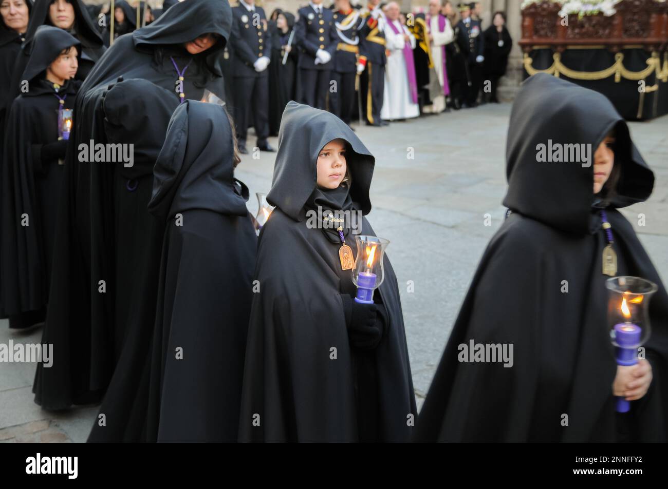 Holy Week in Zamora, Spain, procession of the Ladies of the Virgin of ...