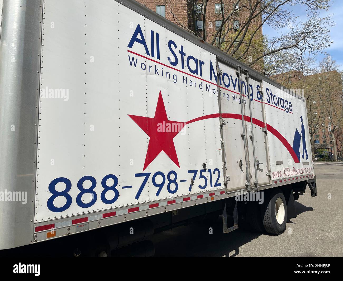 Photo by: STRF/STAR MAX/IPx 2021 4/20/21 A moving truck is seen in New ...
