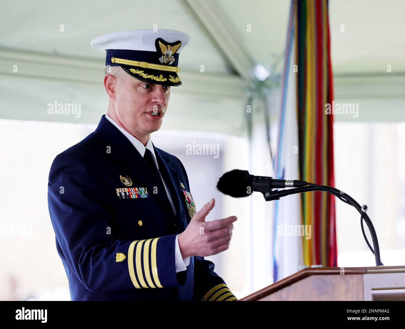 Captain Jonathan Theel, left USCG Commander, USCG Sector Delaware Bay ...