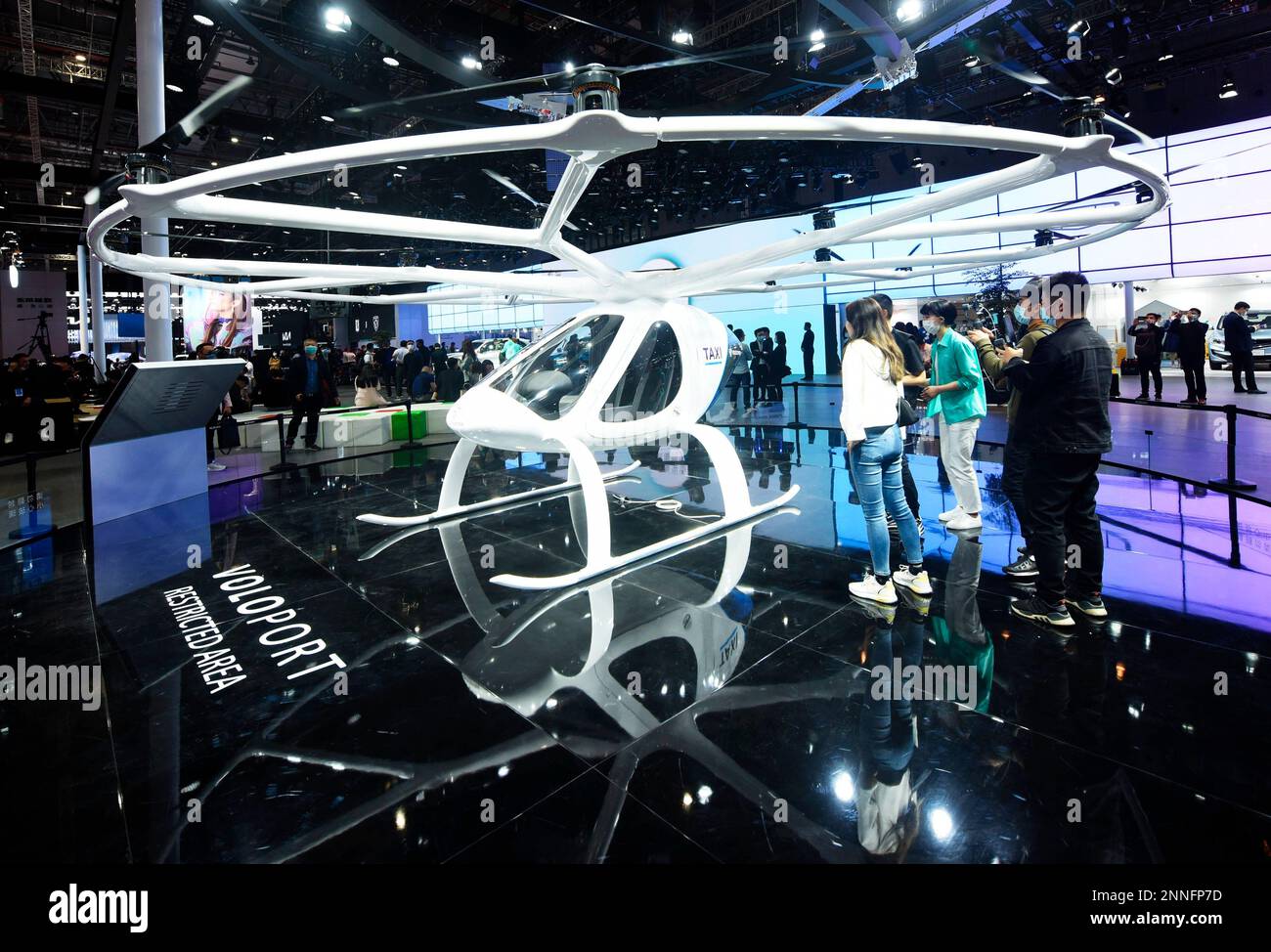 A view of the Volo 2X two-seat heavy-lift drone developed by Germany's ...