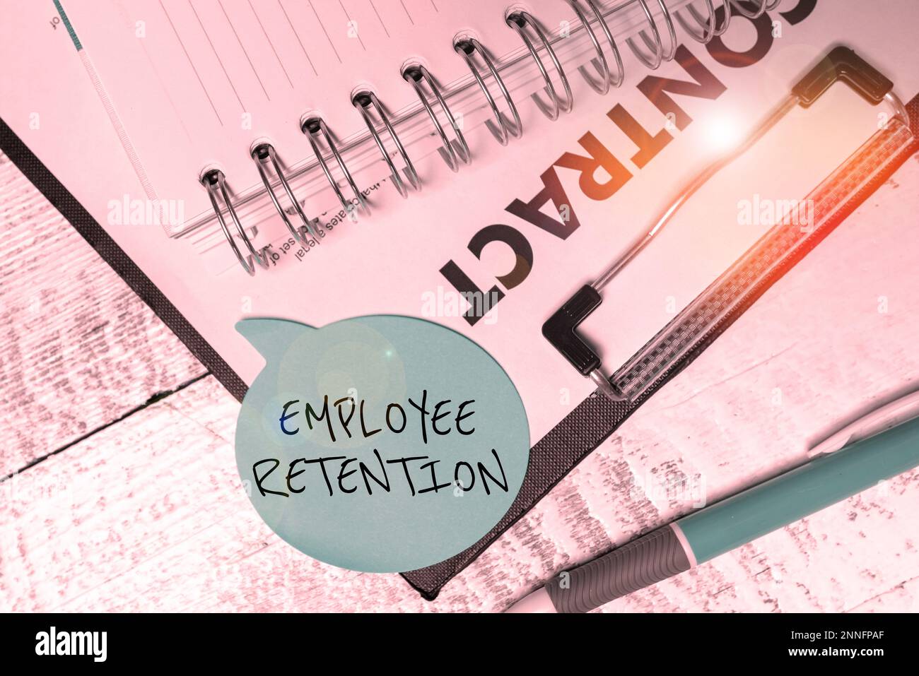 Hand writing sign Employee Retention. Business showcase internal ...