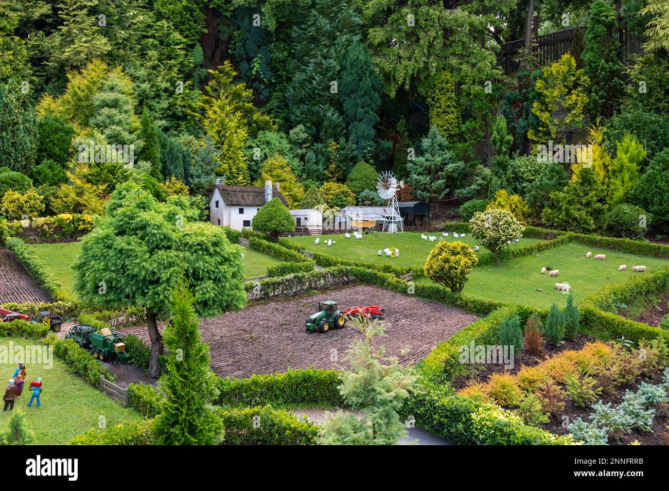 06.08.2021 Torquay, UK. Babbacombe Miniature Model Village. Portrays ...