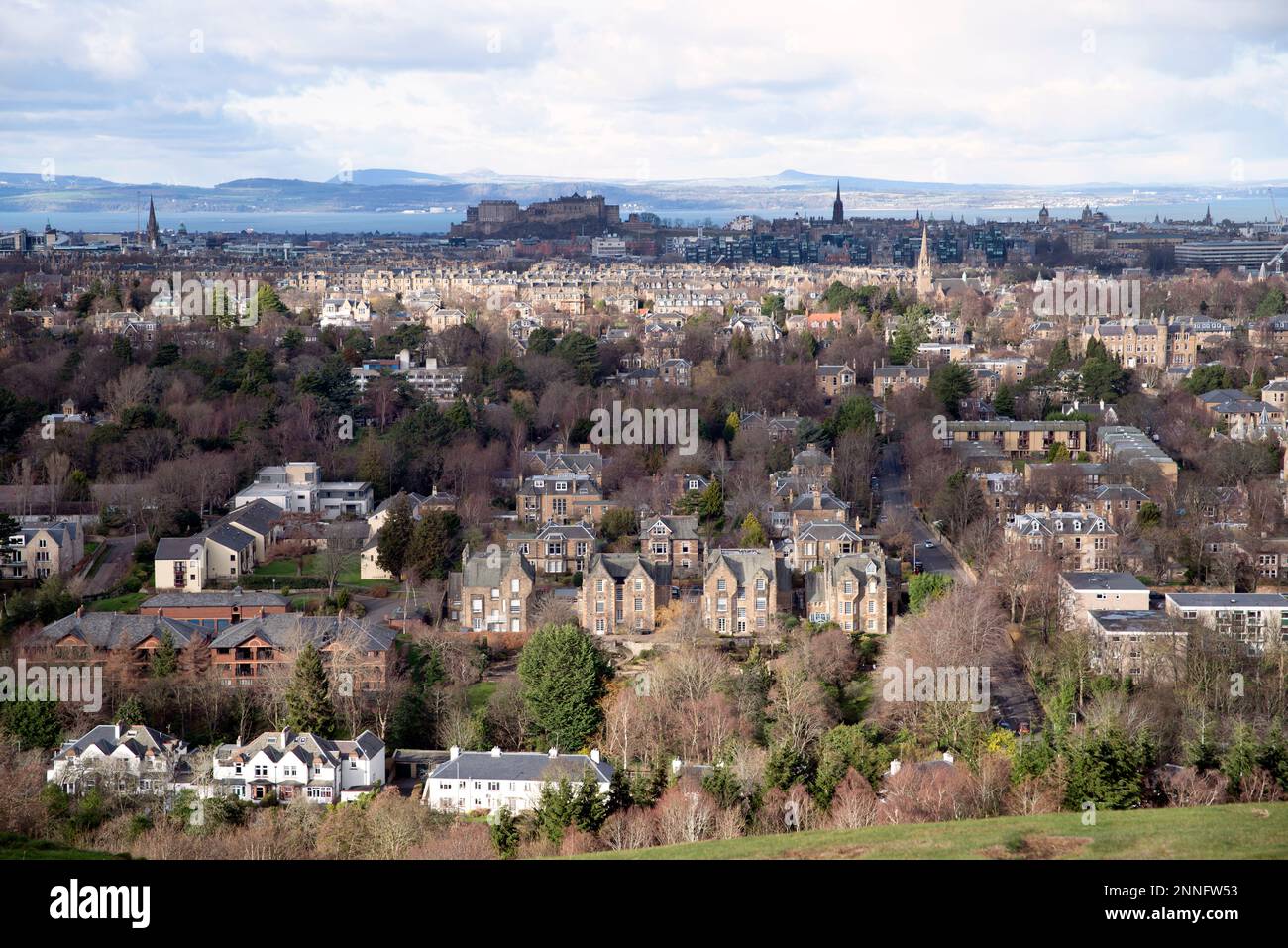 Aerial view of Edinburgh from Blackford Hill Stock Photo - Alamy