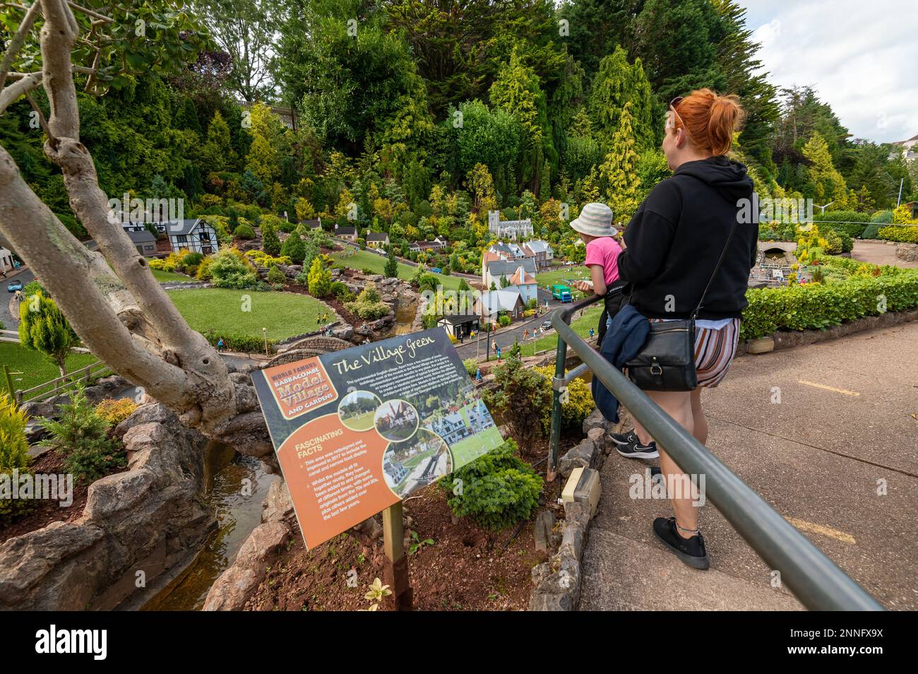 06.08.2021 Torquay, UK. Babbacombe Miniature Model Village. Children ...