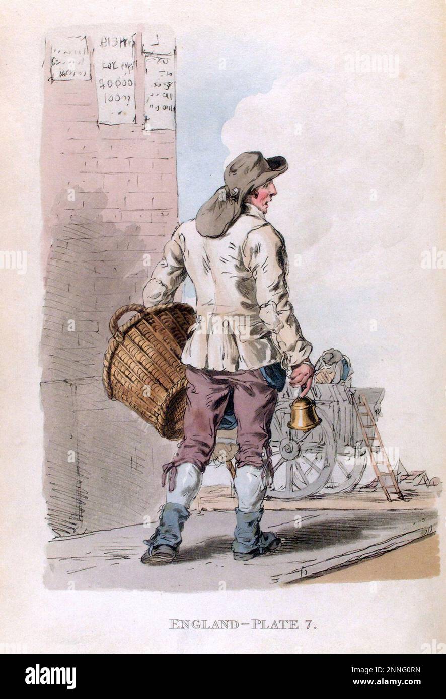Dustman, England, vintage illustration from 1814 Stock Photo - Alamy