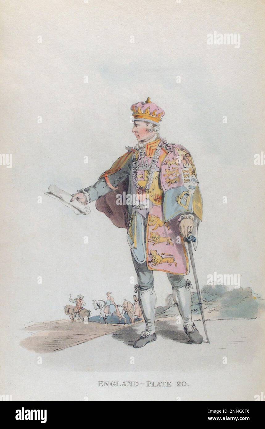Herald, England, vintage illustration from 1814 Stock Photo - Alamy