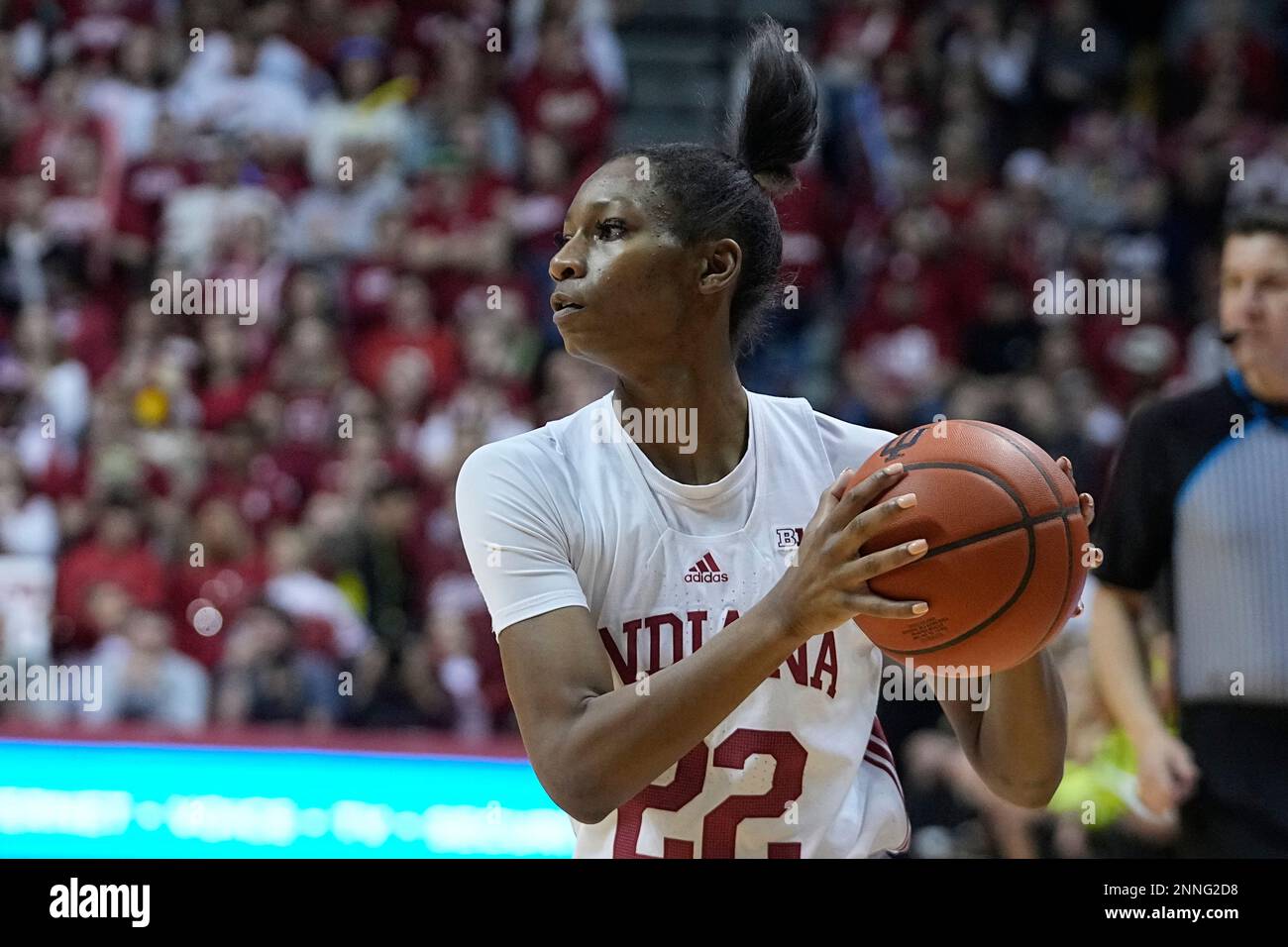 Indiana's Chloe Moore-McNeil dribbles during the second half of an NCAA ...