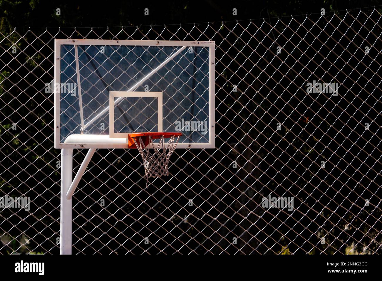 Basketball hoop and basketball. Playing sports Stock Photo - Alamy
