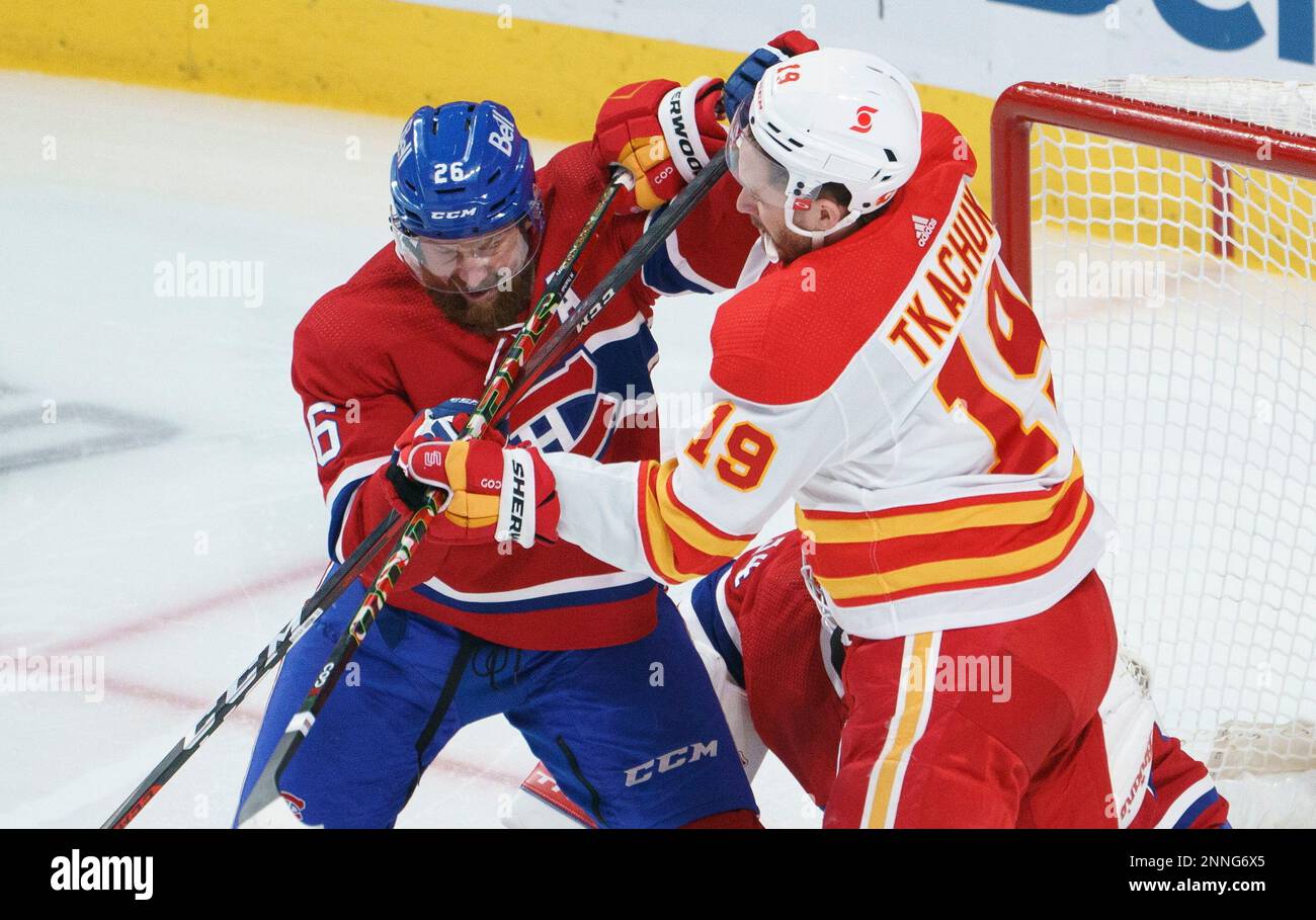 Montreal Canadiens defenseman Jeff Petry battles Calgary Flames ...
