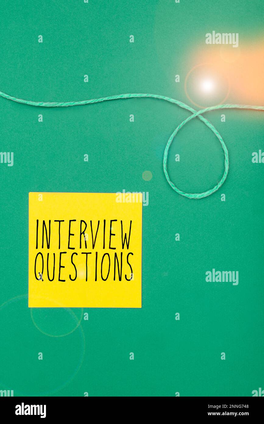 Conceptual display Interview Questions. Conceptual photo Typical topic ...