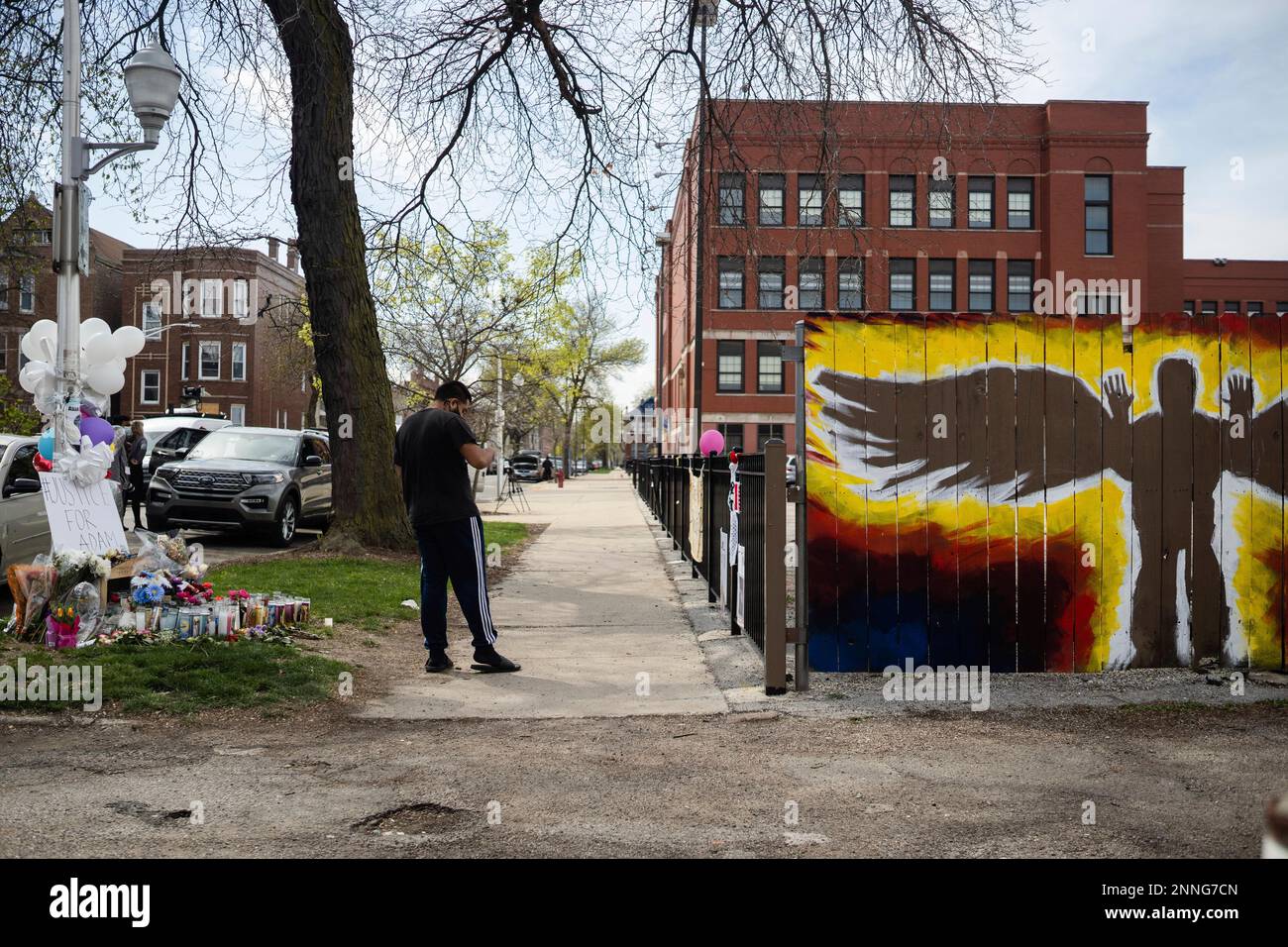 A memorial for 13-year-old Adam Toledo, who had his hands up when he ...
