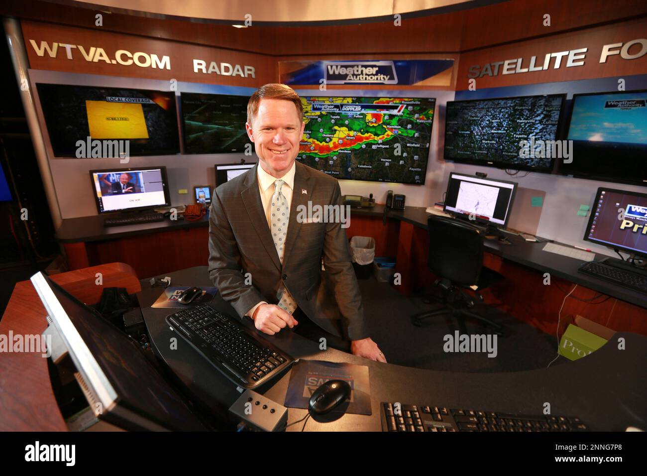 In this recent photo, WTVA's chief meteorologist Matt Laubhan poses in Tupelo, Miss. Growing up ...