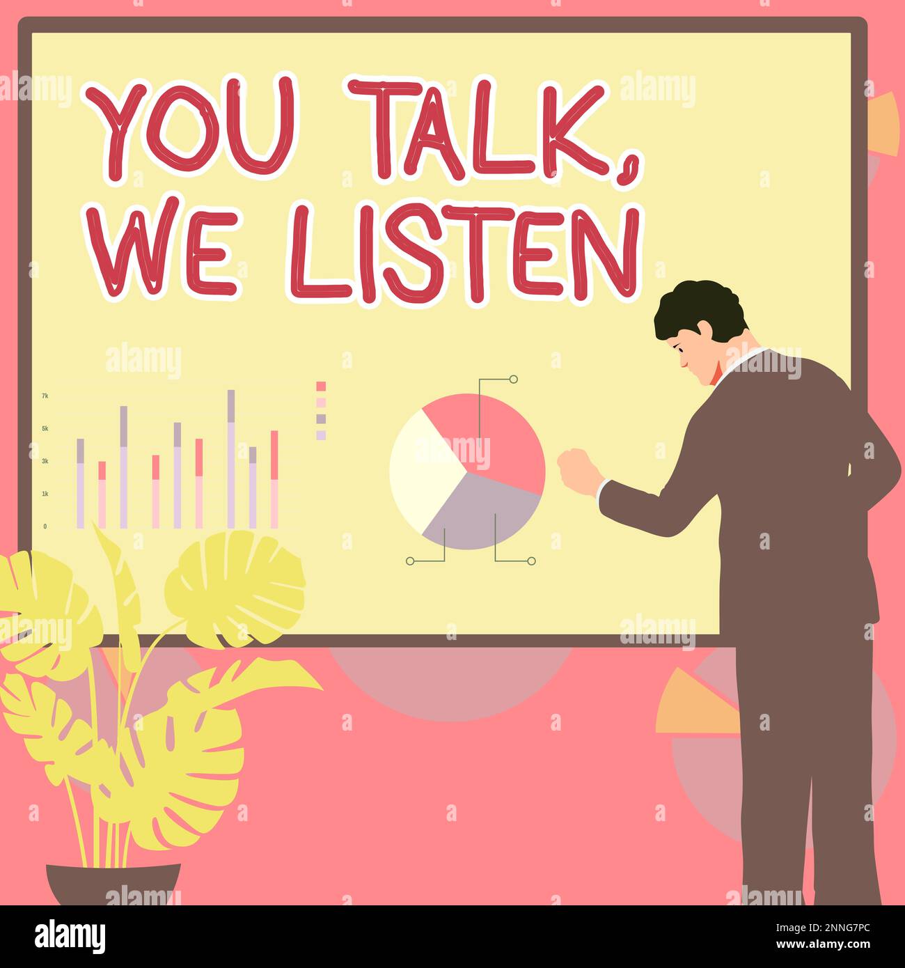 Conceptual display You Talk, We Listen. Conceptual photo Two Way ...