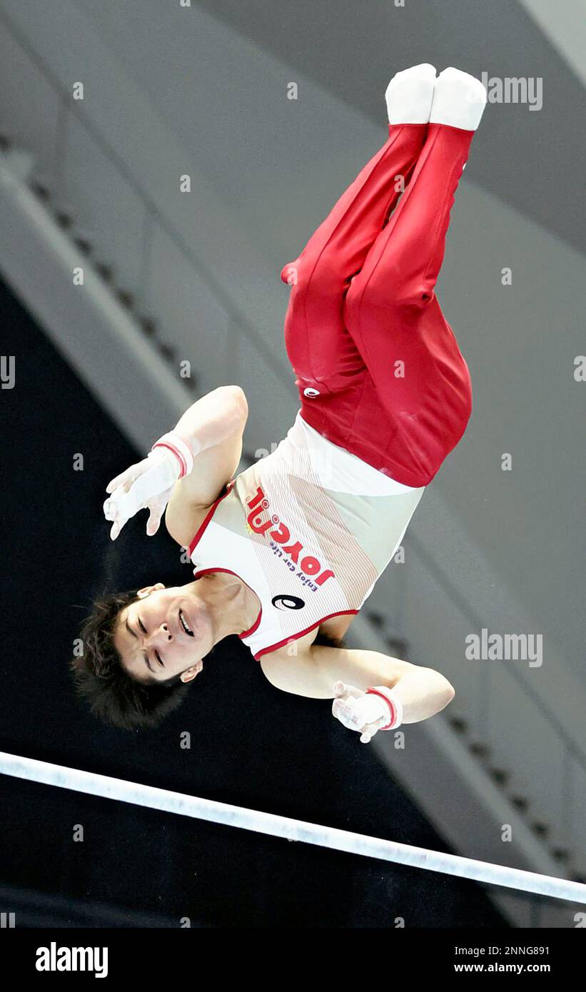 Kohei Uchimura, Japanese legendary artistic gymnast performs the ...